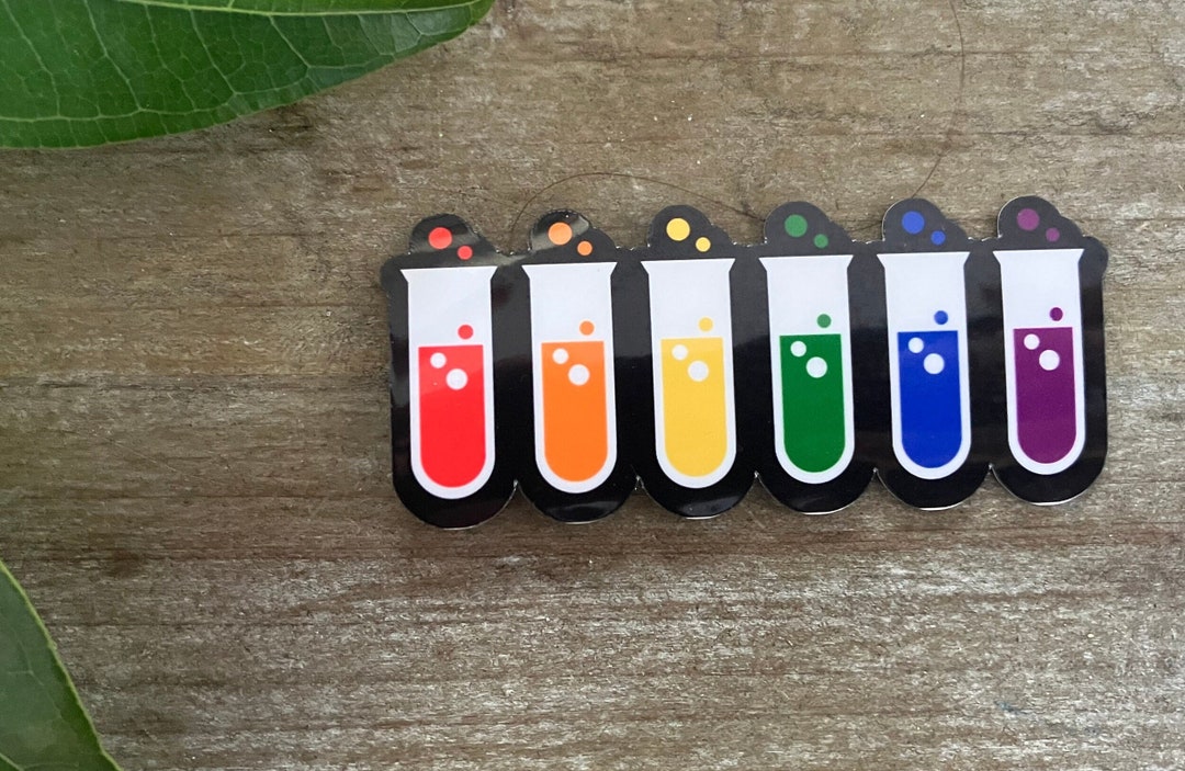 Rainbow Chemistry Test Tube Sticker, LGBTQ Science Sticker, STEM ...