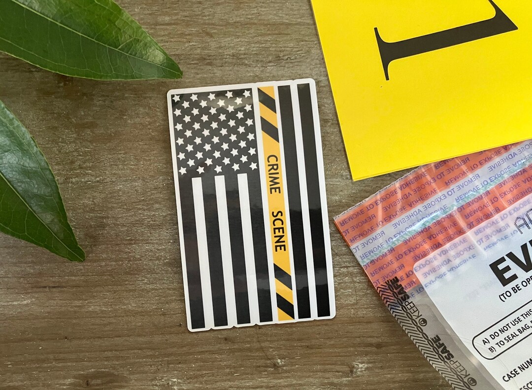 Last Responder's Flag Sticker, Crime Scene Flag Sticker, Forensic ...
