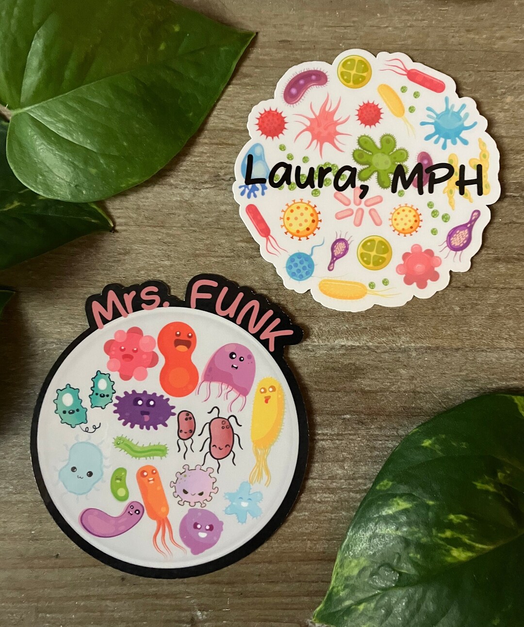 Personalized Microbes Sticker, Biology Teacher, Microbiology ...