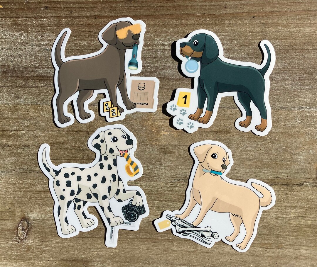 Forensics Dogs, Crime Scene Puppies Stickers, Last Responder Dogs, CST ...