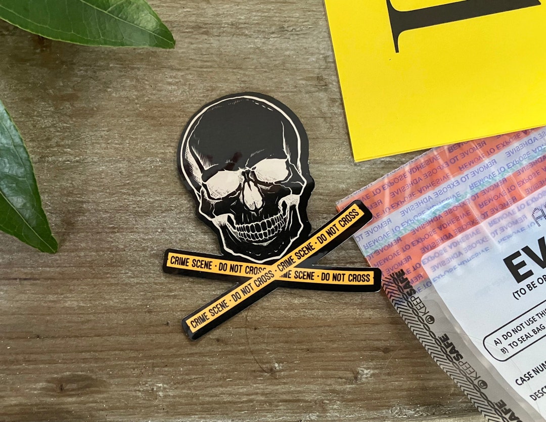 Forensic Skull and Cross Bones Sticker, Forensic Science Sticker, Last ...