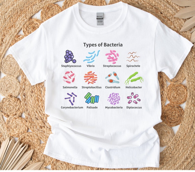 Science Tee Types of Bacteria Shirt Microbiologist Shirt - Etsy