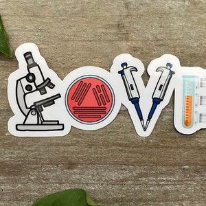 Love Microbiology Sticker, Research Lab, Biology Teacher, Infectious ...