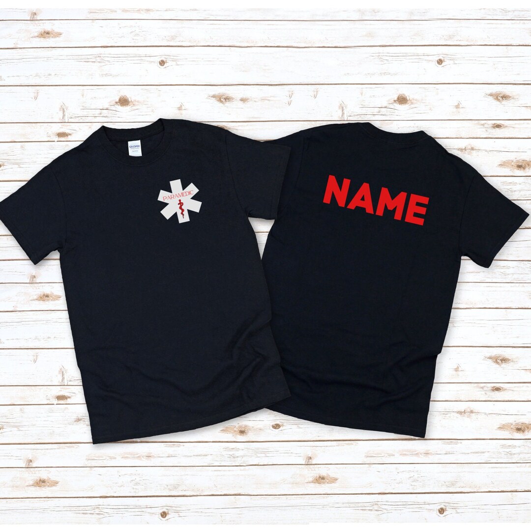 Personalized Paramedic T Shirt, Custom First Responder Tee, Paramedic ...