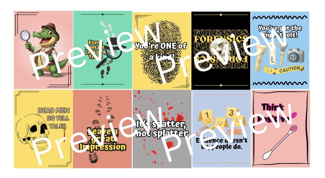 Forensic Science Classroom Printable Posters/pdfs, Forensics Prints ...