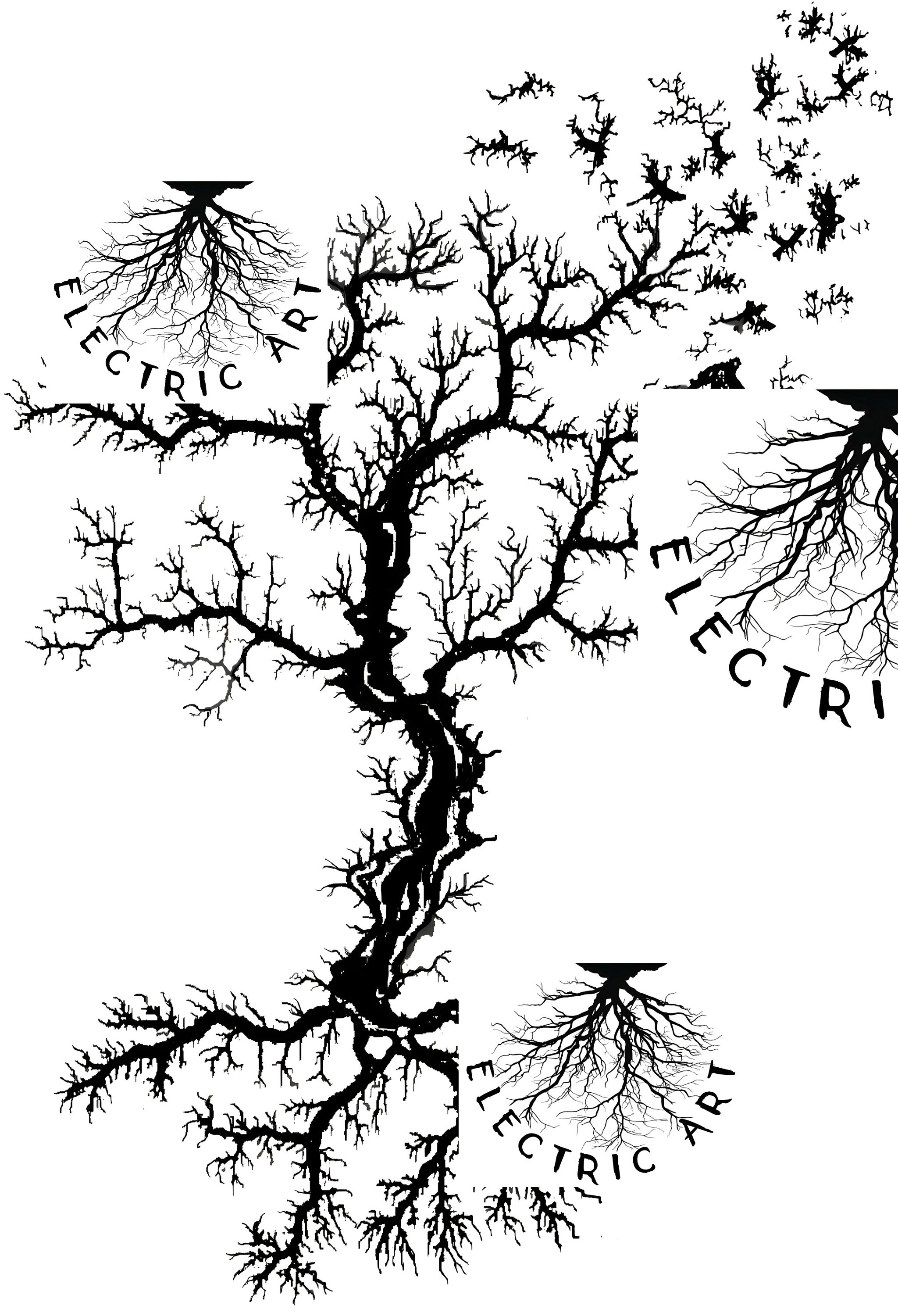 Electric Tree Burn With Crows Breakaway 10,000 Volt Lichtenburg Figures ...