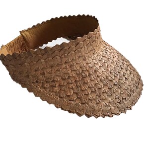 Cap Visor Palm Leaf Sun Hat Straw Hat Crownless Hat - Etsy