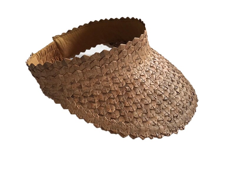 Cap Visor Palm Leaf Sun Hat Straw Hat Crownless Hat | Etsy