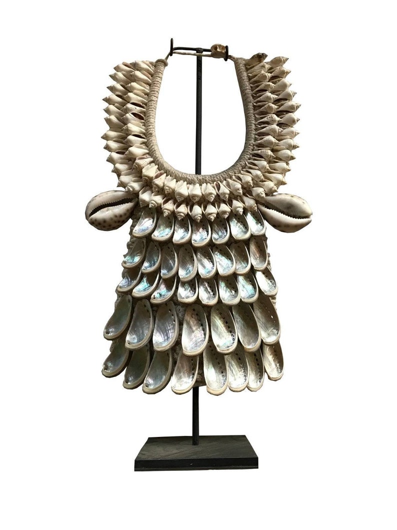 Papua Decorative Necklace. Shells Necklace. Three Types of Seashells ...