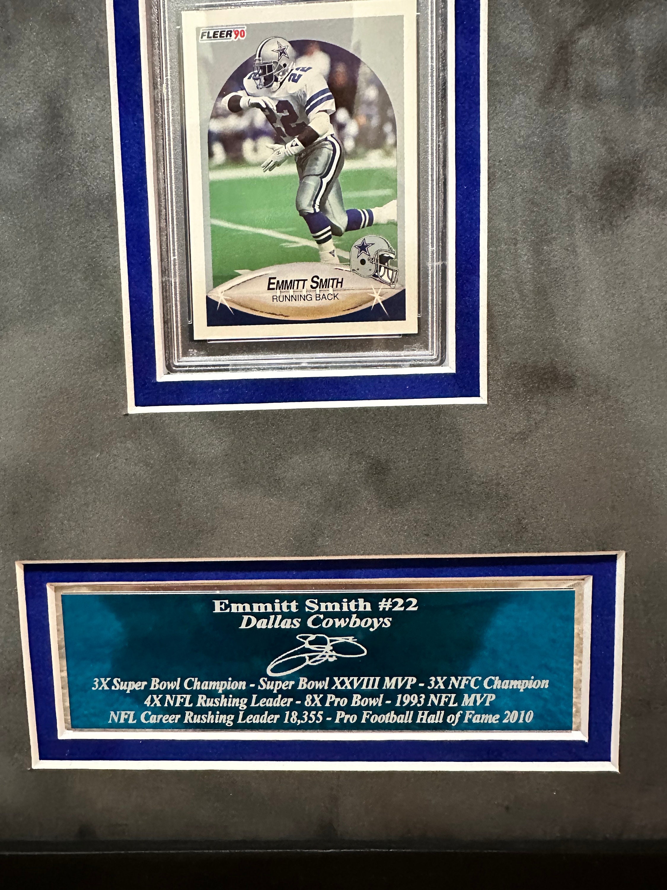 Emmitt Smith Autographed Signed 8x10 Photo Framed With Rookie Card RC ...