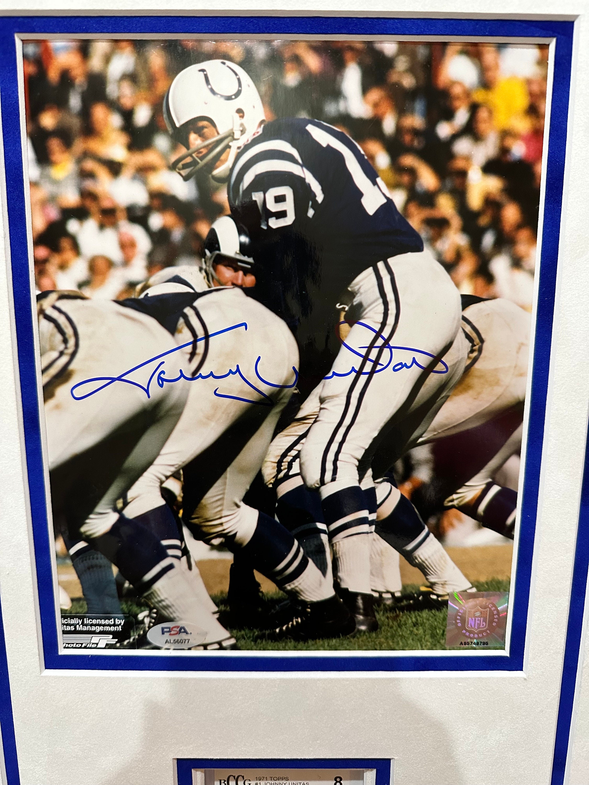 Johnny Unitas Autographed Signed 8x10 Photo Framed With 1971 Etsy