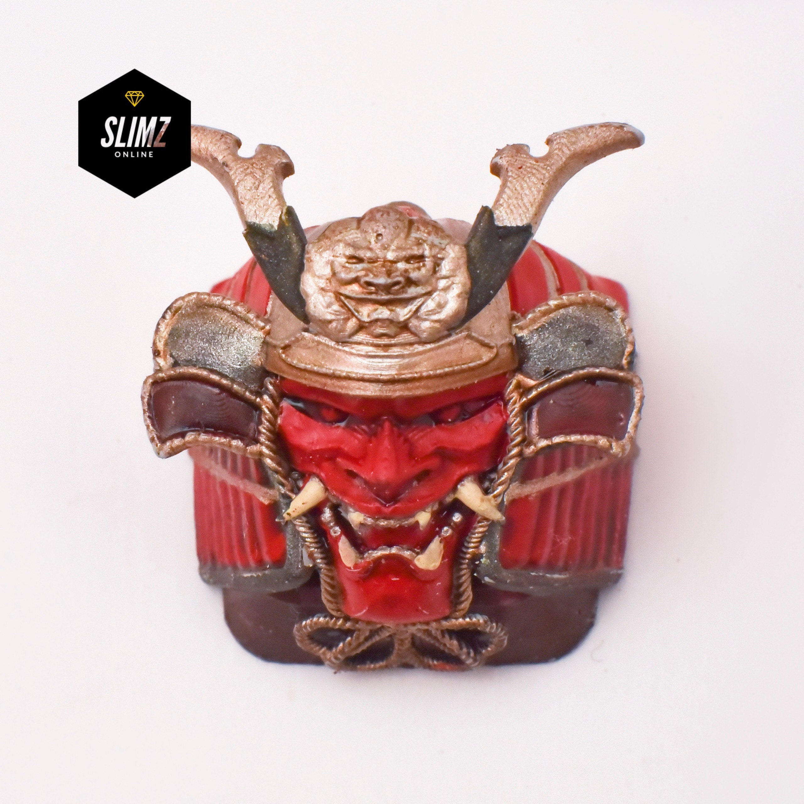 Custom Japan Samurai Shogun Helmets Mask Red Handmade Keycap | Etsy