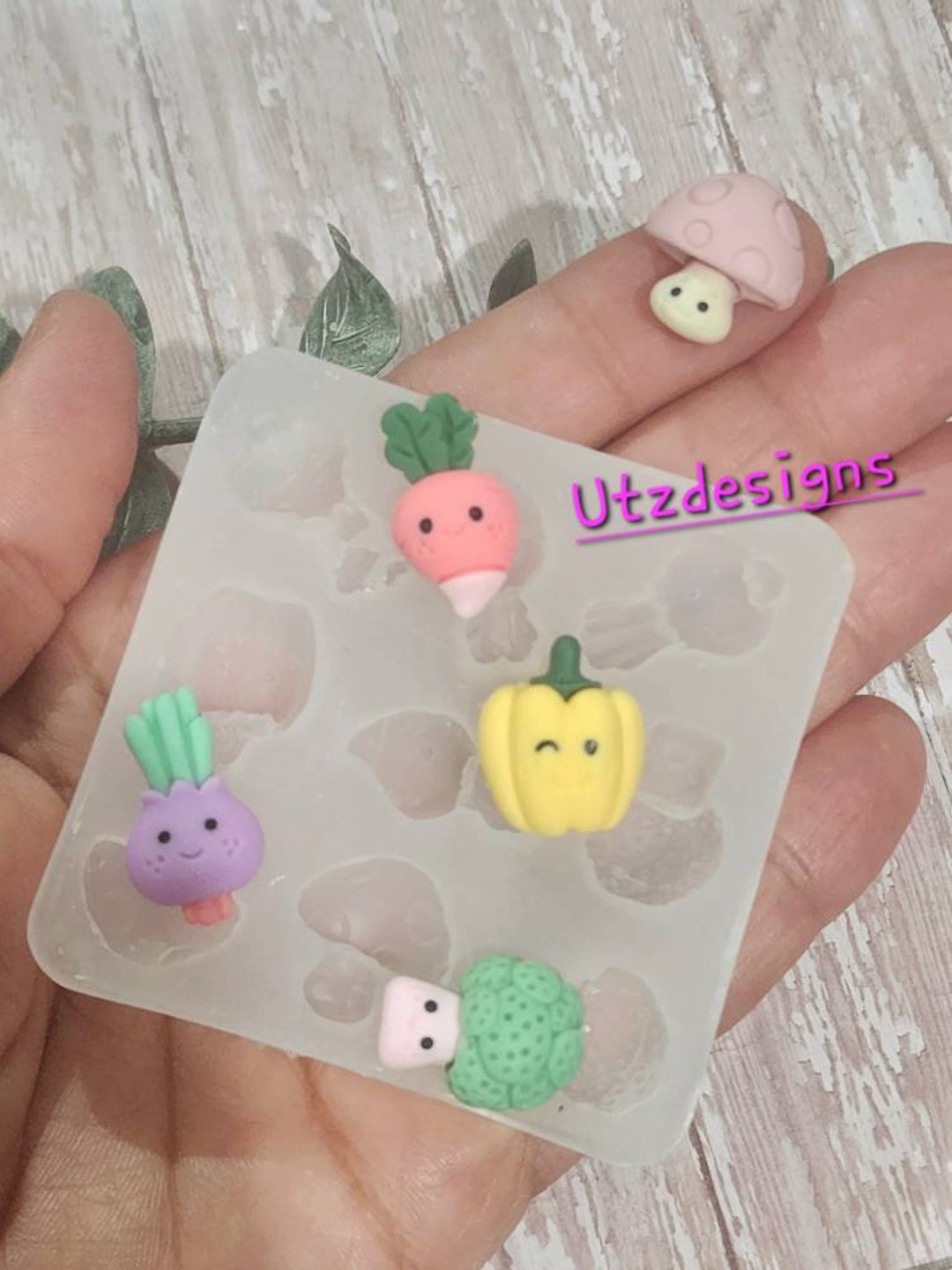 Fruits & Veggies Silicone Mold: Fondant, Polymer Clay, Resin - Etsy