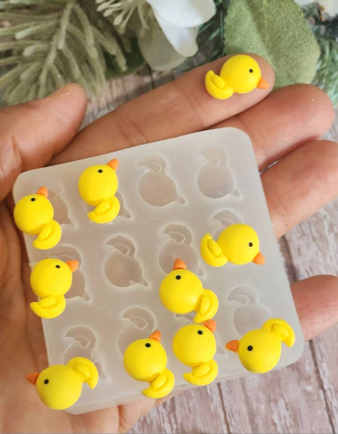 Duckling Silicone Mold: Dollhouse Miniature, Fondant, Polymer Clay (12 ...