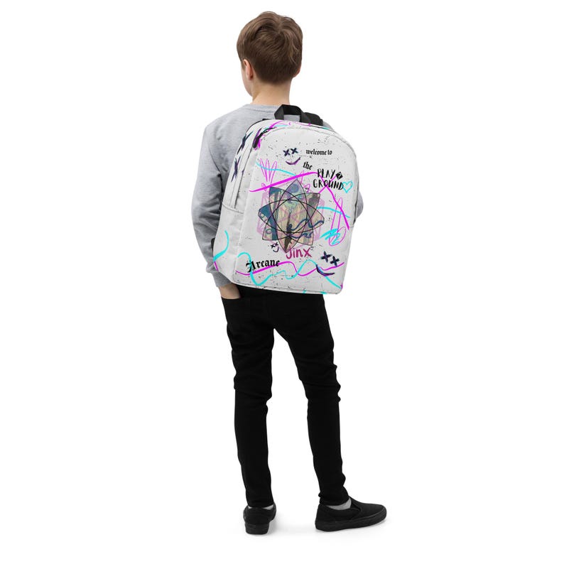 Jinx Arcane Fan Art Minimalist Backpack - Etsy