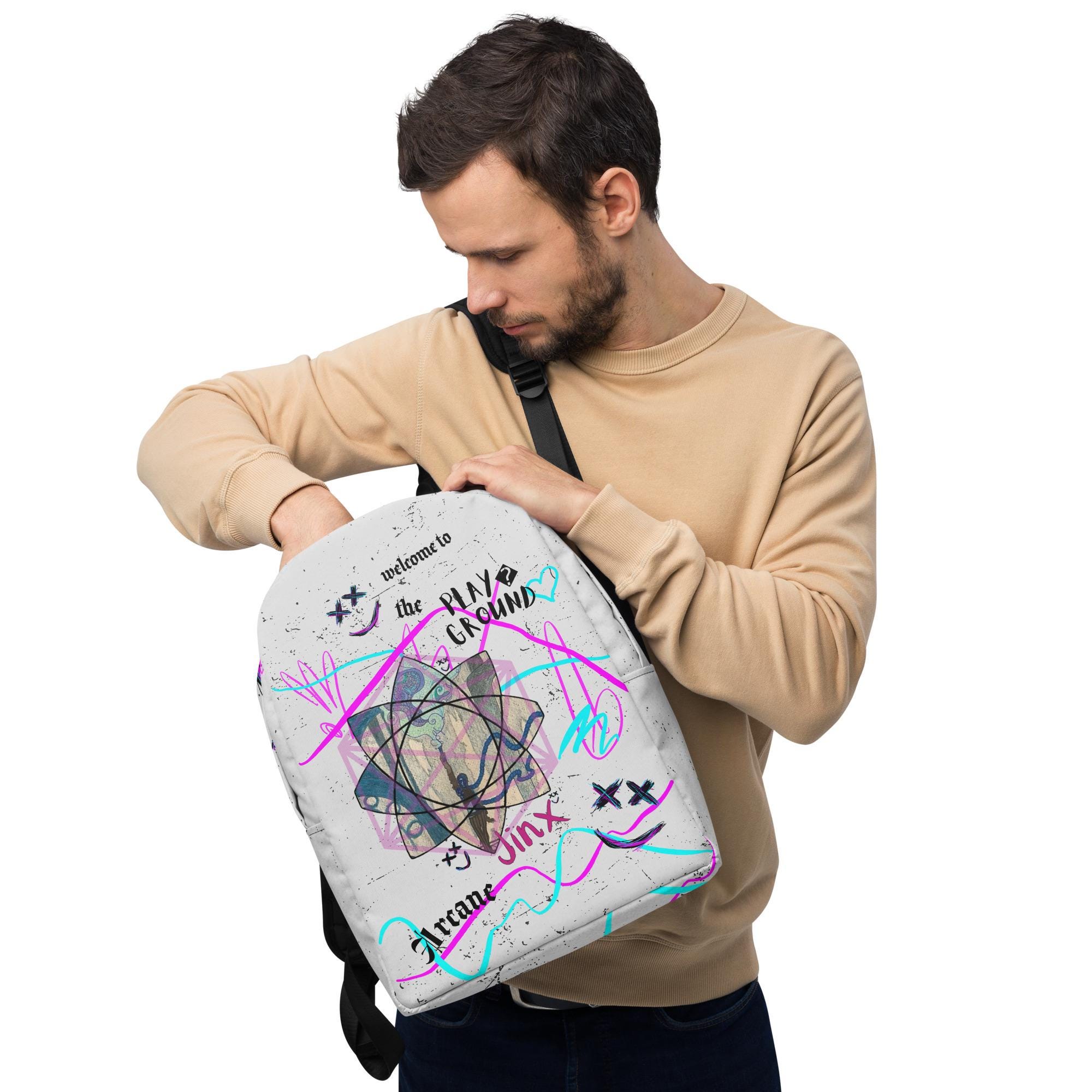 Jinx Arcane Fan Art Minimalist Backpack - Etsy