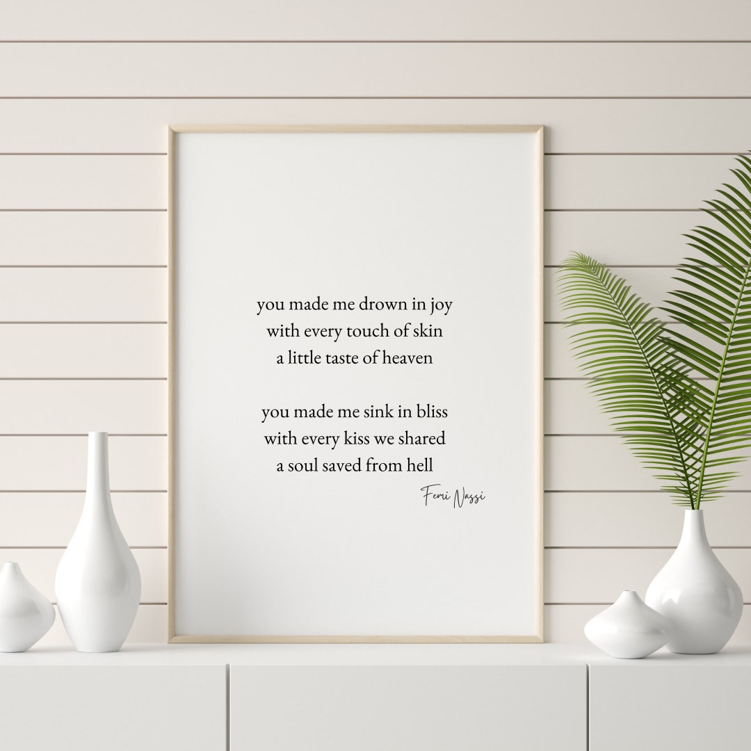 Digital Poem on Joy and Love Digital Poster on Relationships for Wall ...