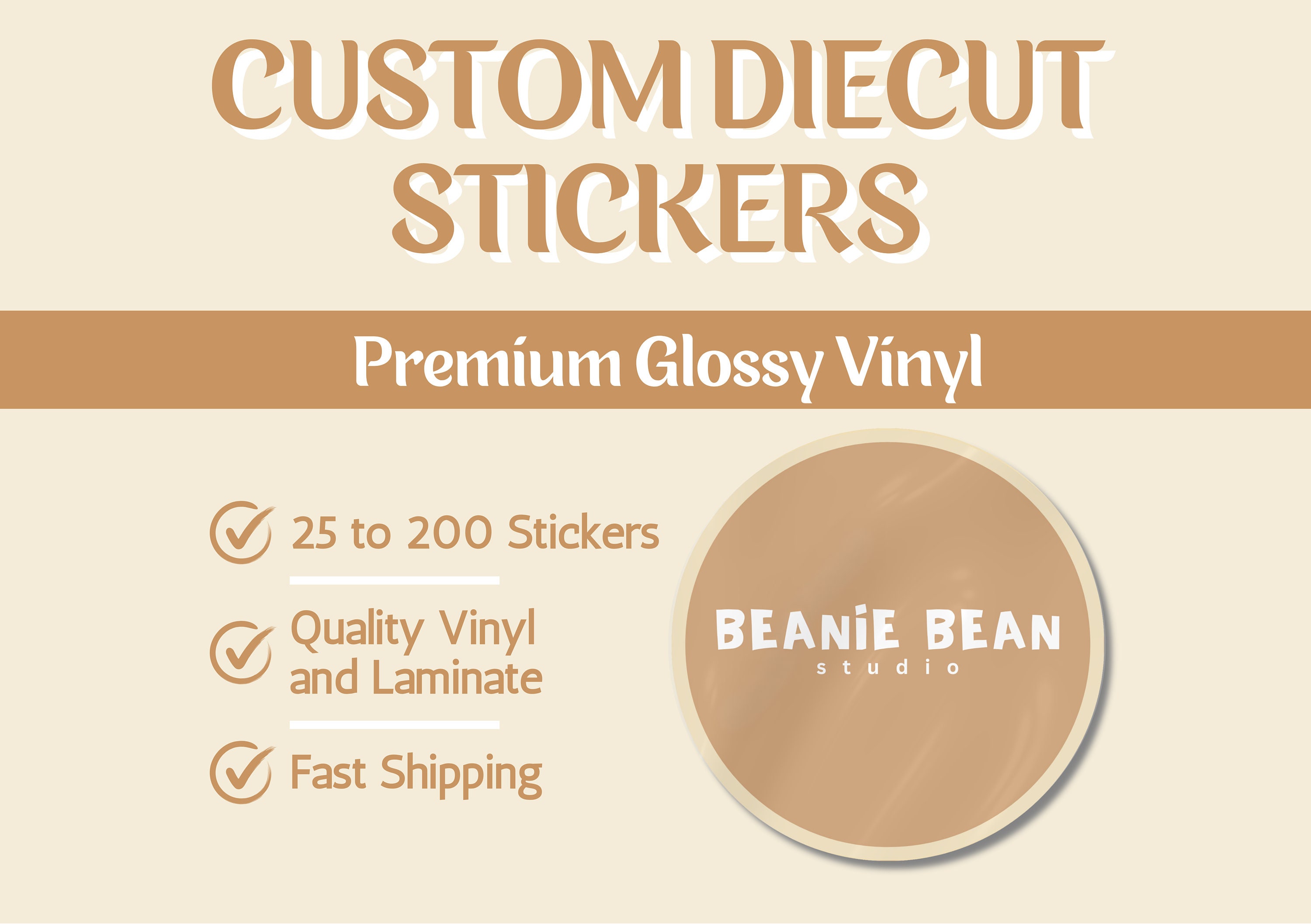 Print and Cut Custom Vinyl Stickers Your Logo, Text or Design High ...