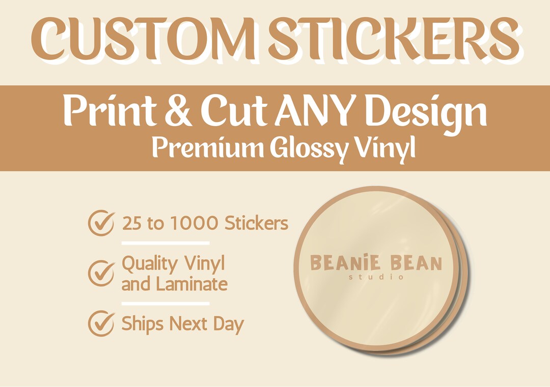 Print and Cut Custom Vinyl Stickers Your Logo, Text or Design High ...