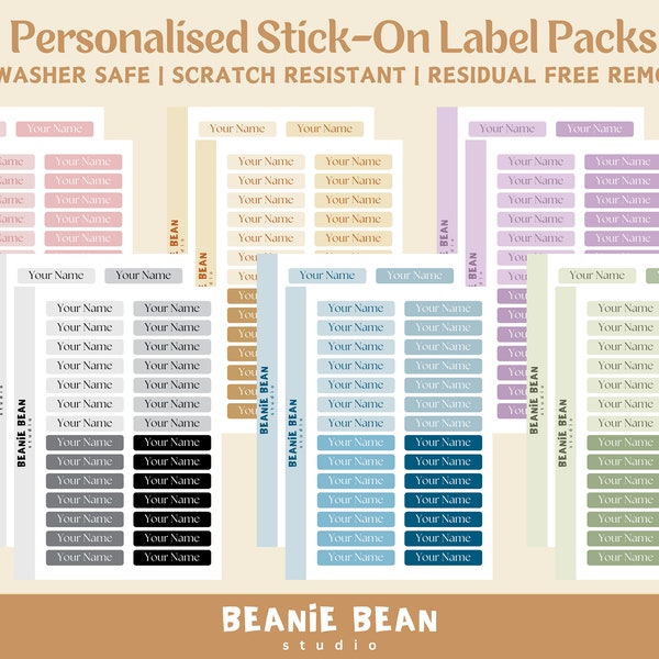 Name Tag Stickers - Etsy