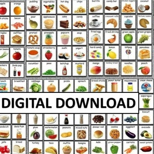 DIGITAL DOWNLOAD 132 Foods Eating Pec Visual Communication Cards Photo ...