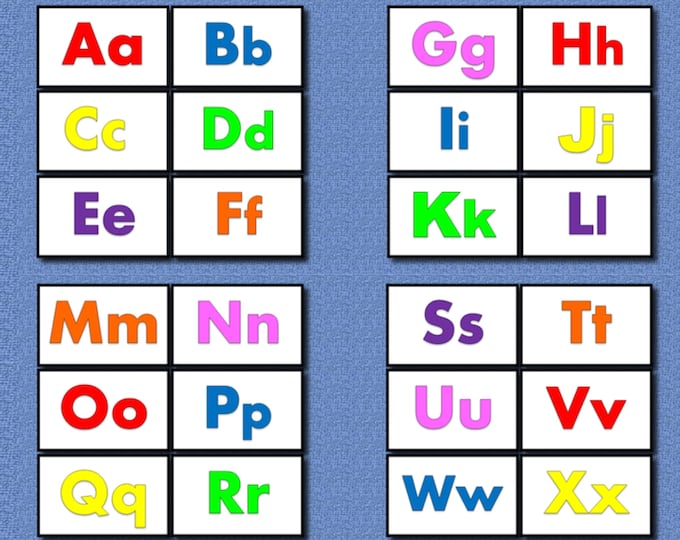 Alphabet Flashcards Upper and Lowercase Letters Kids Abc's Pre-k ...
