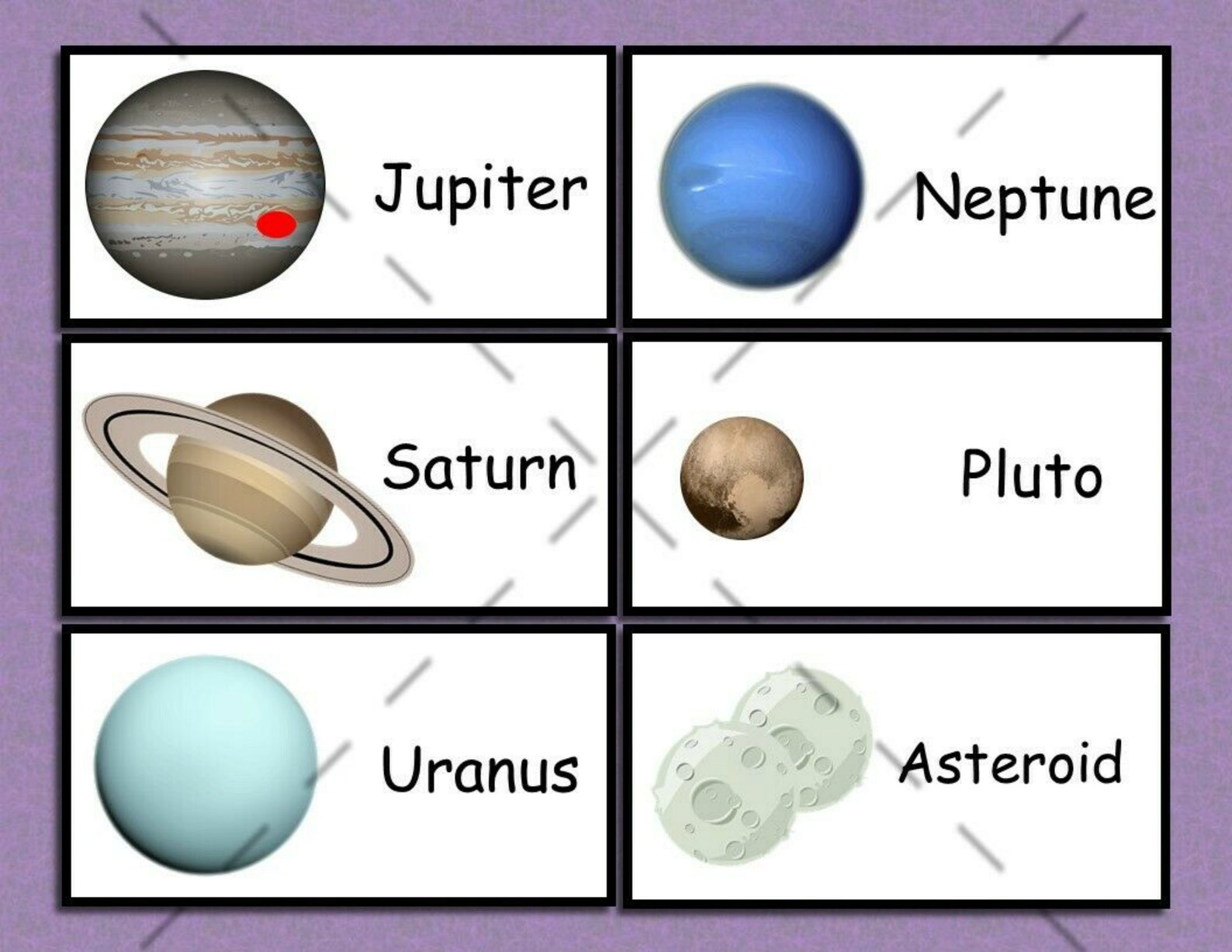 DIGITAL DOWNLOAD Space & Solar System Flashcards Set Planets 24 Cards ...