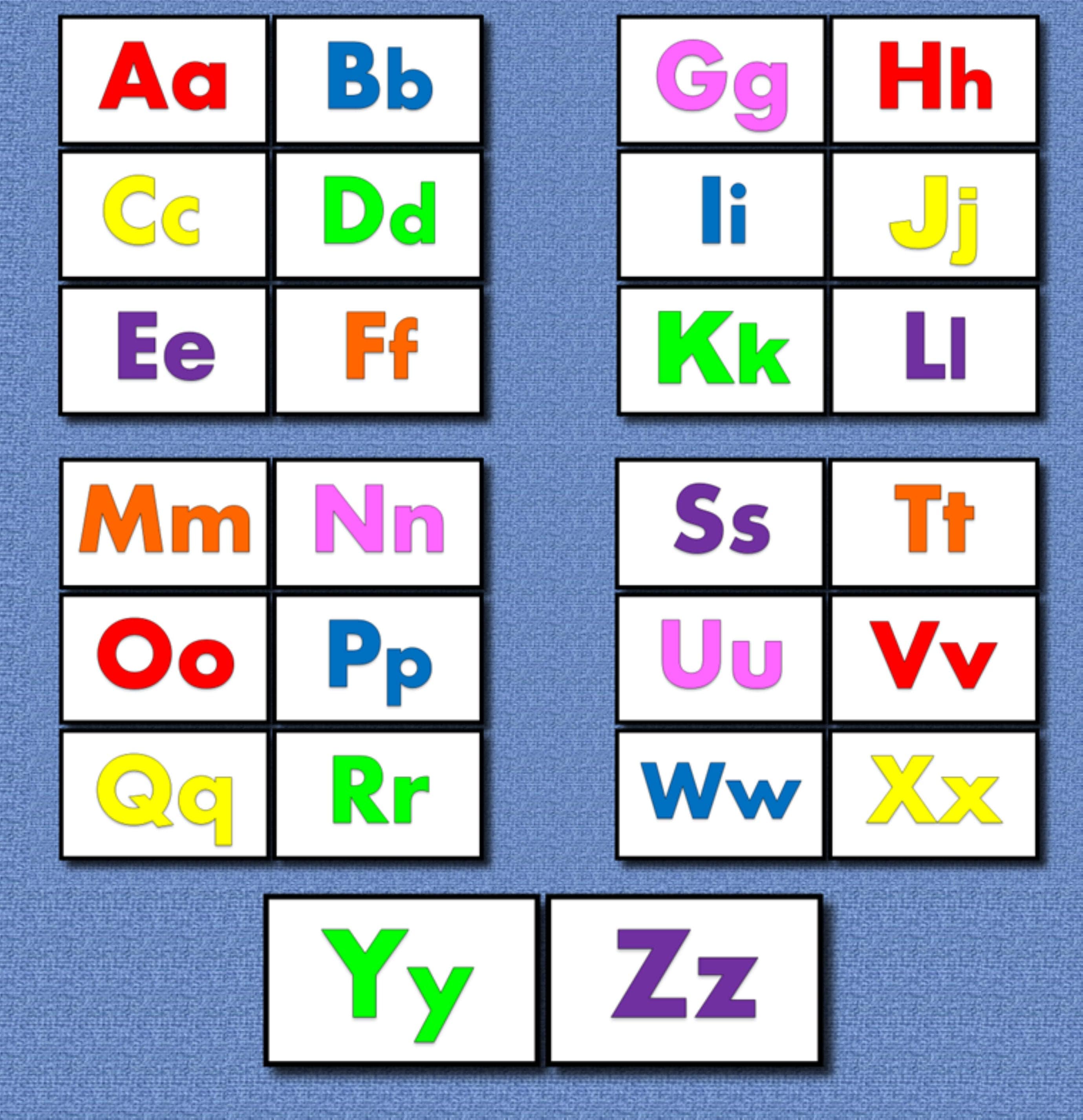 Alphabet Flashcards Upper and Lowercase Letters Kids Abc's Pre-k ...