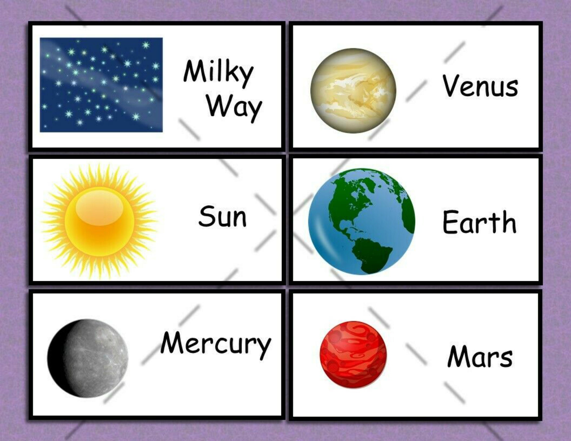 Space & Solar System Flashcards DIGITAL DOWNLOAD Set Planets 24 Cards ...