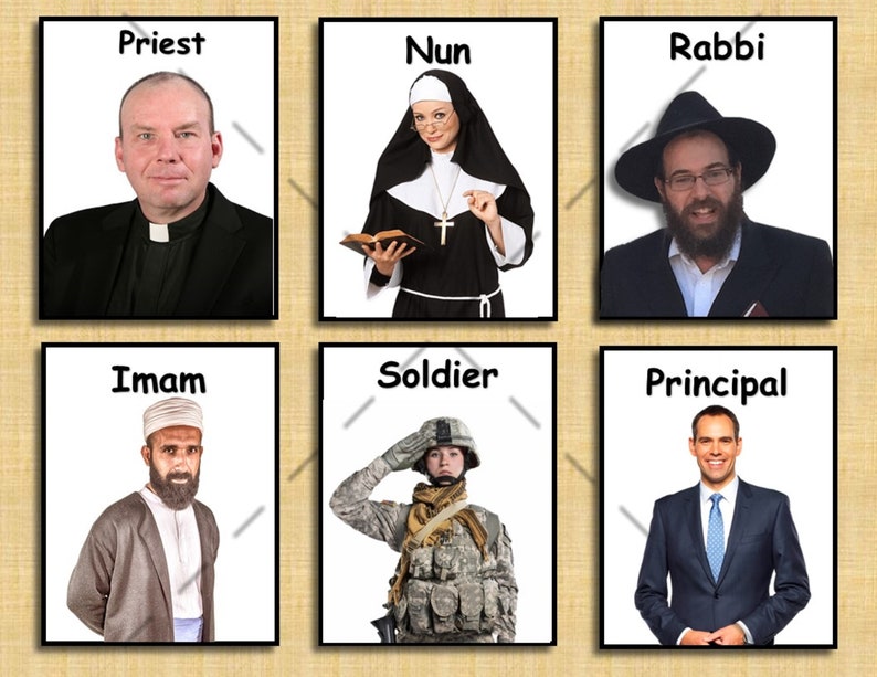 Community Helpers Flashcards Real Photos 42 Cards - Etsy