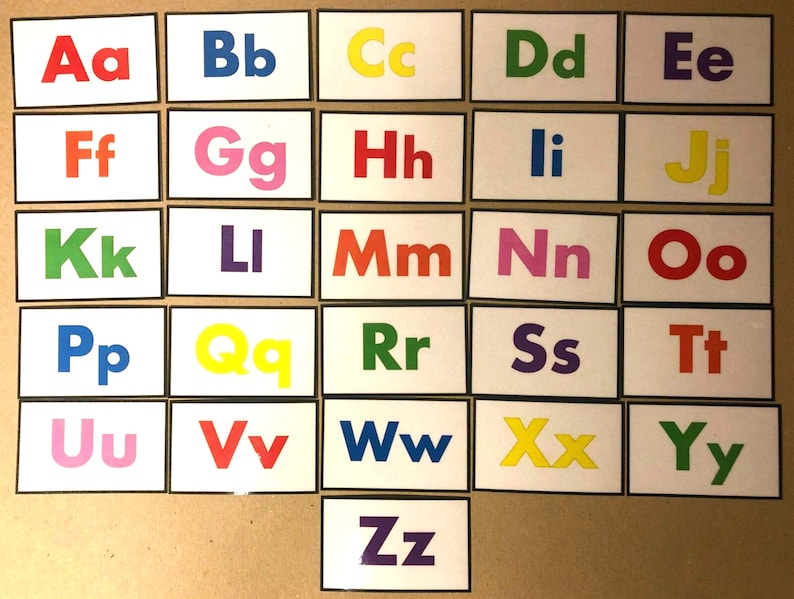 DIGITAL DOWNLOAD Alphabet Flashcards Upper Lowercase Letters Kids Abc's ...