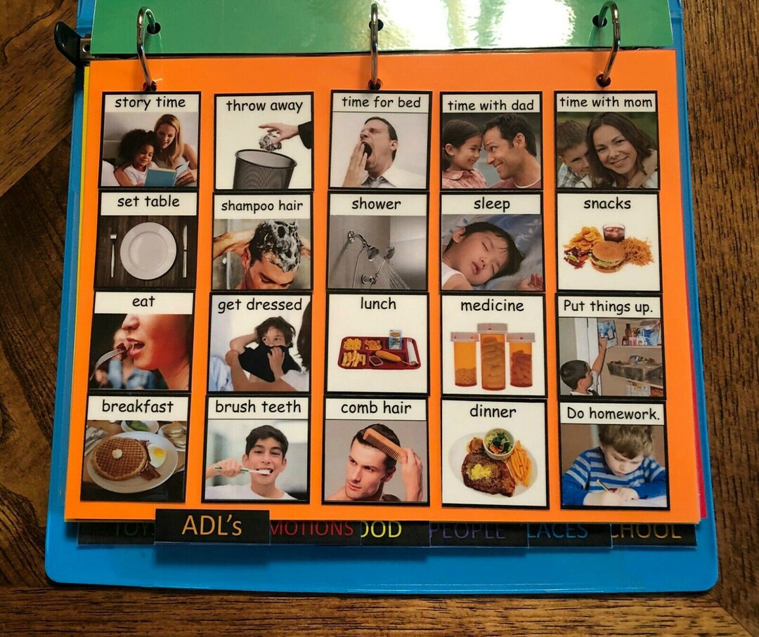 Real Photo Images Pec ASD, Communication Book for Autism, ABA, Speech ...
