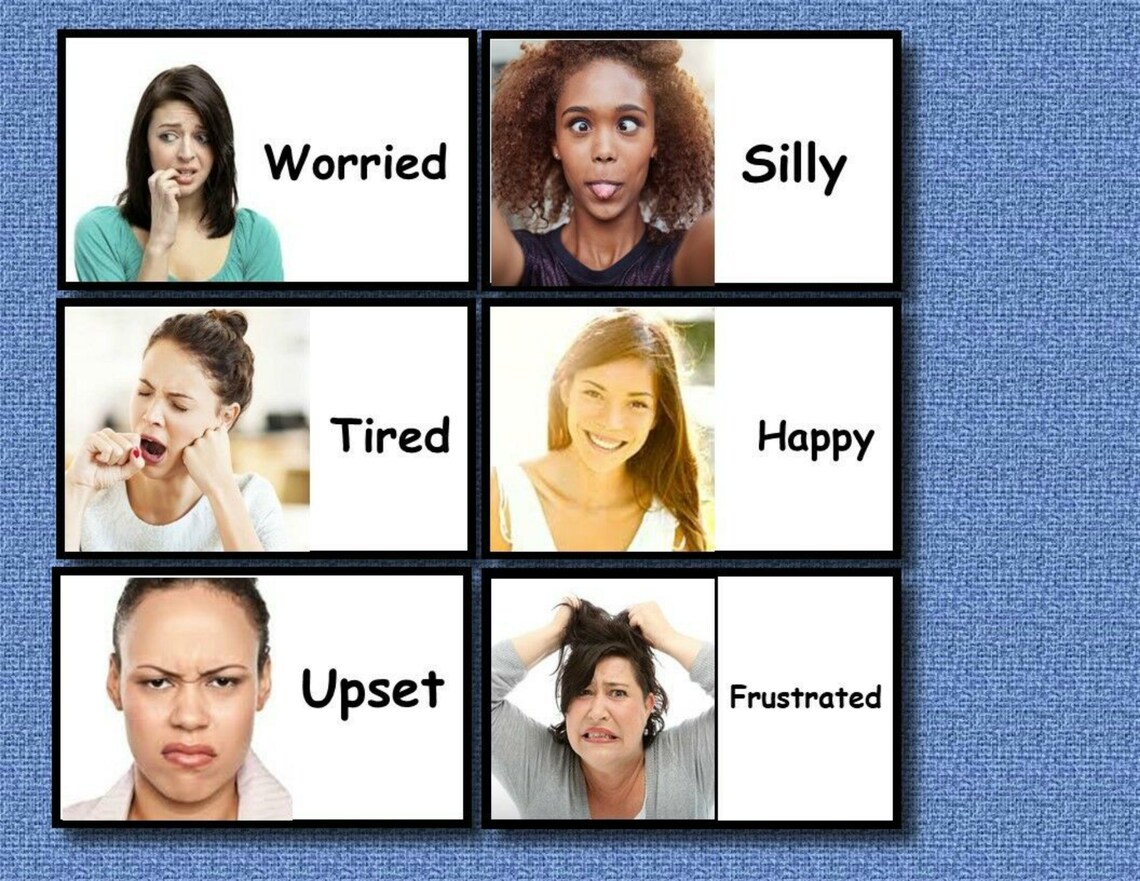 20 Emotions Flashcards Learning Emotions Preschool Kindergarten ...