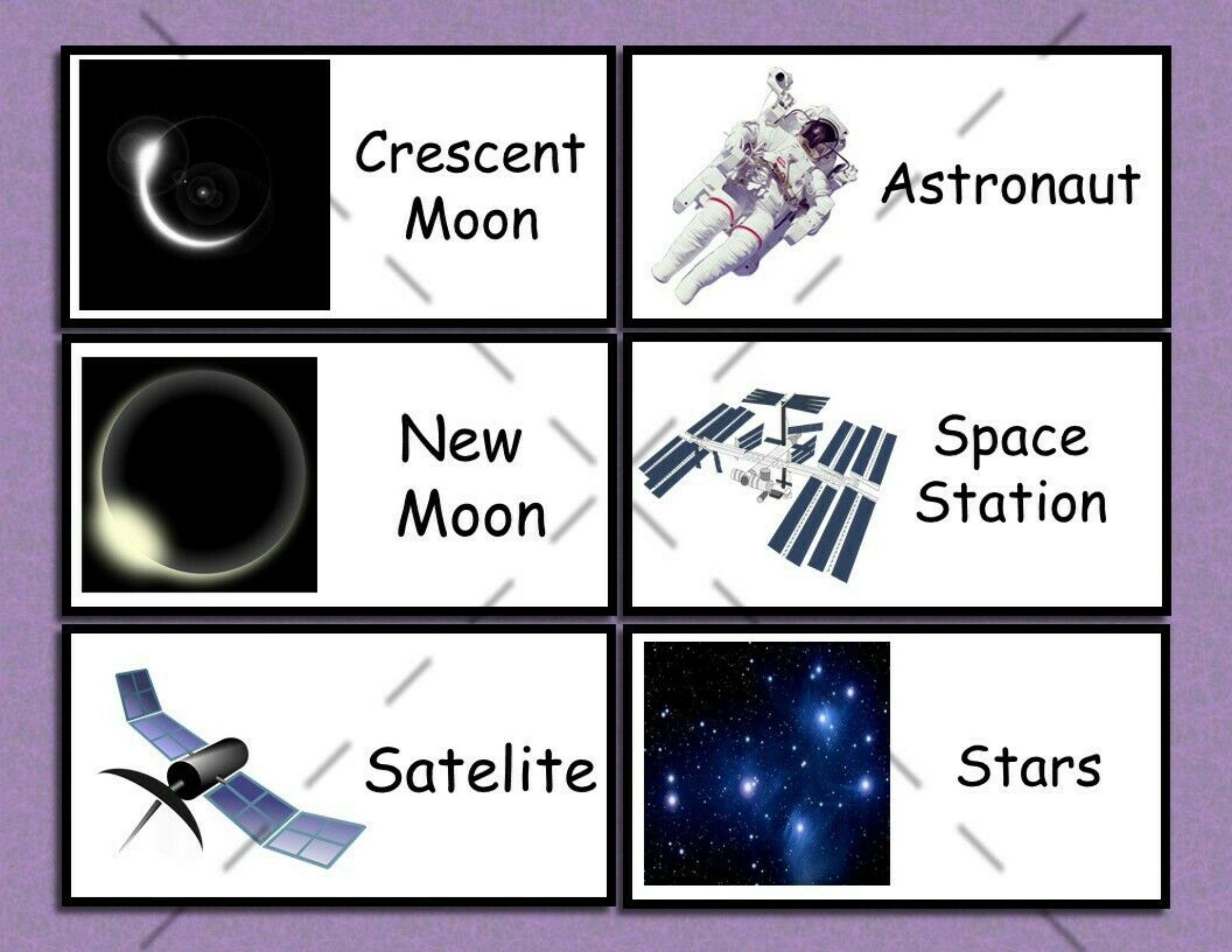 DIGITAL DOWNLOAD Space & Solar System Flashcards Set Planets 24 Cards ...