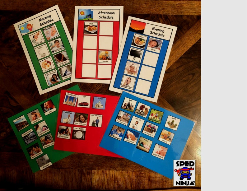 DIGITAL DOWNLOAD Daily Visual Schedule All Day Real Photos for Autism ...