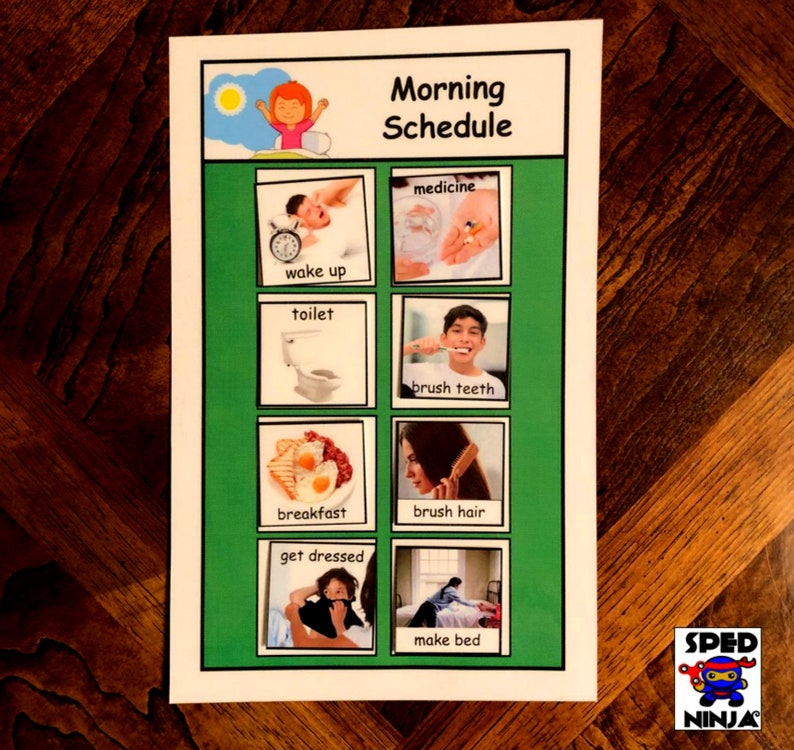 DIGITAL DOWNLOAD Daily Visual Schedule All Day Real Photos for Autism ...