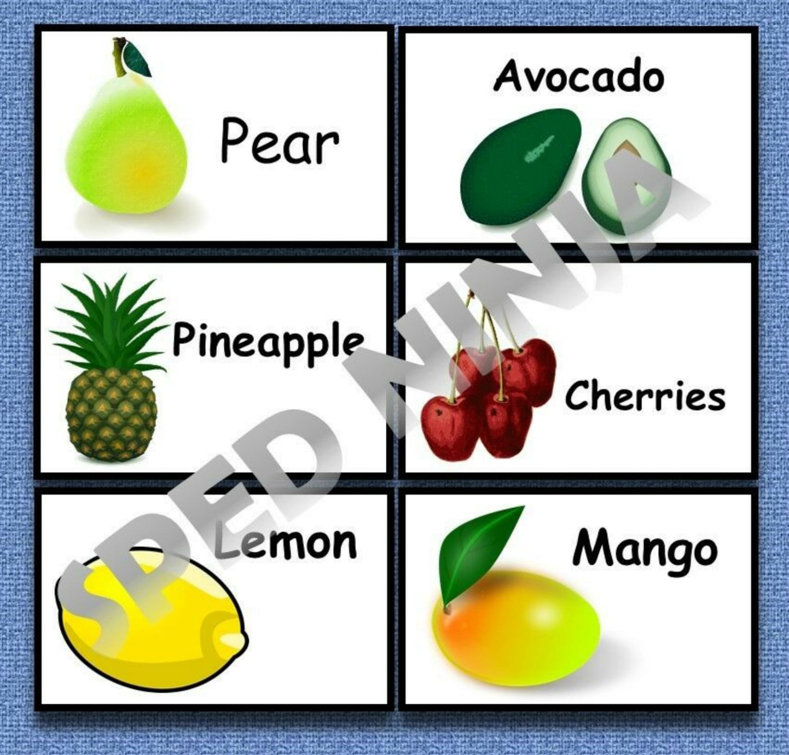 DIGITAL DOWNLOAD 46 Fruits & Vegetables, Flash Cards Preschool ...