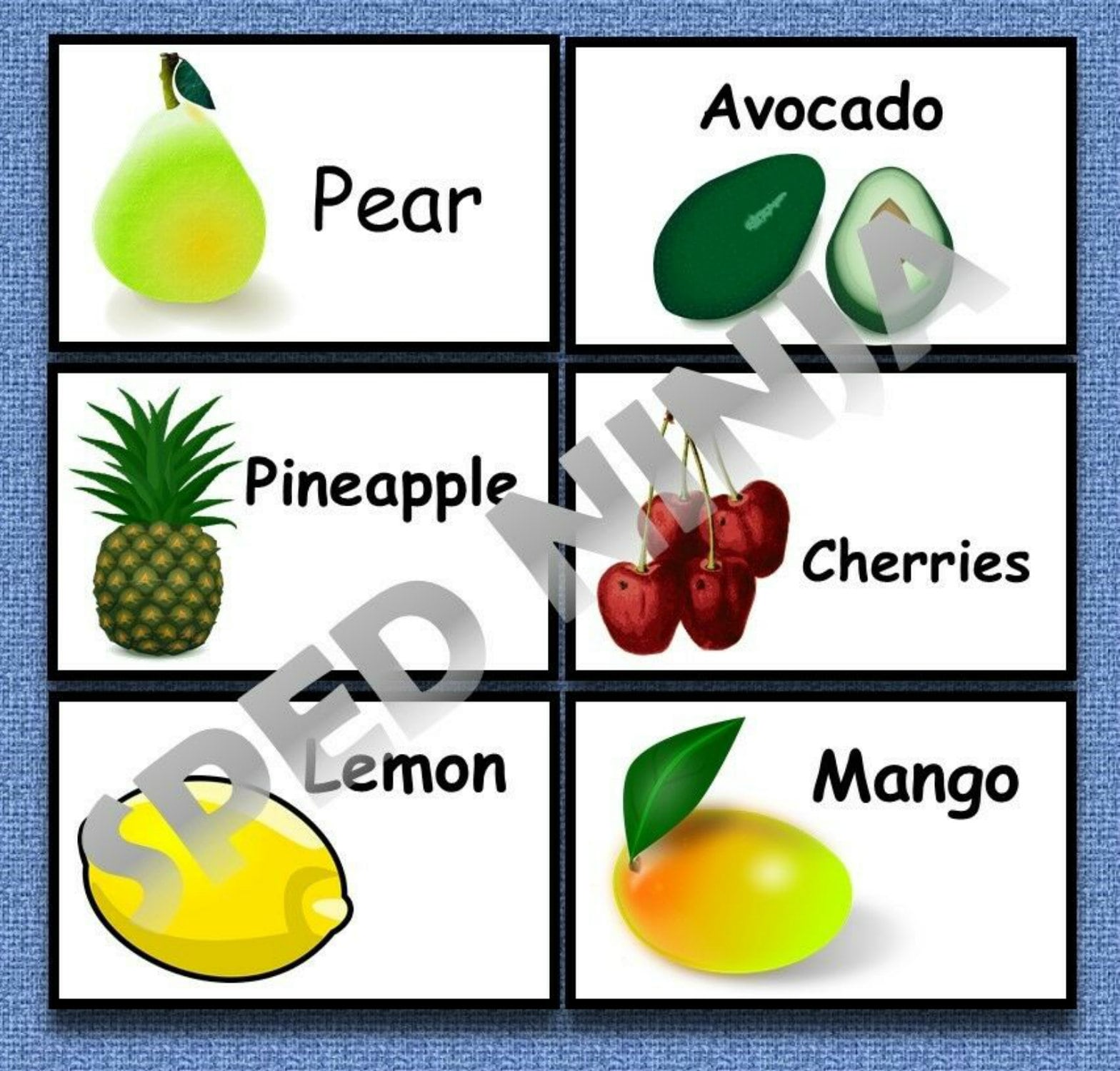 DIGITAL DOWNLOAD 46 Fruits & Vegetables, Flash Cards Preschool ...