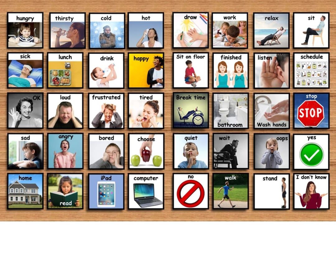 DIGITAL DOWNLOAD 40 Visual Communication Cards Starter Pack Pec for ...