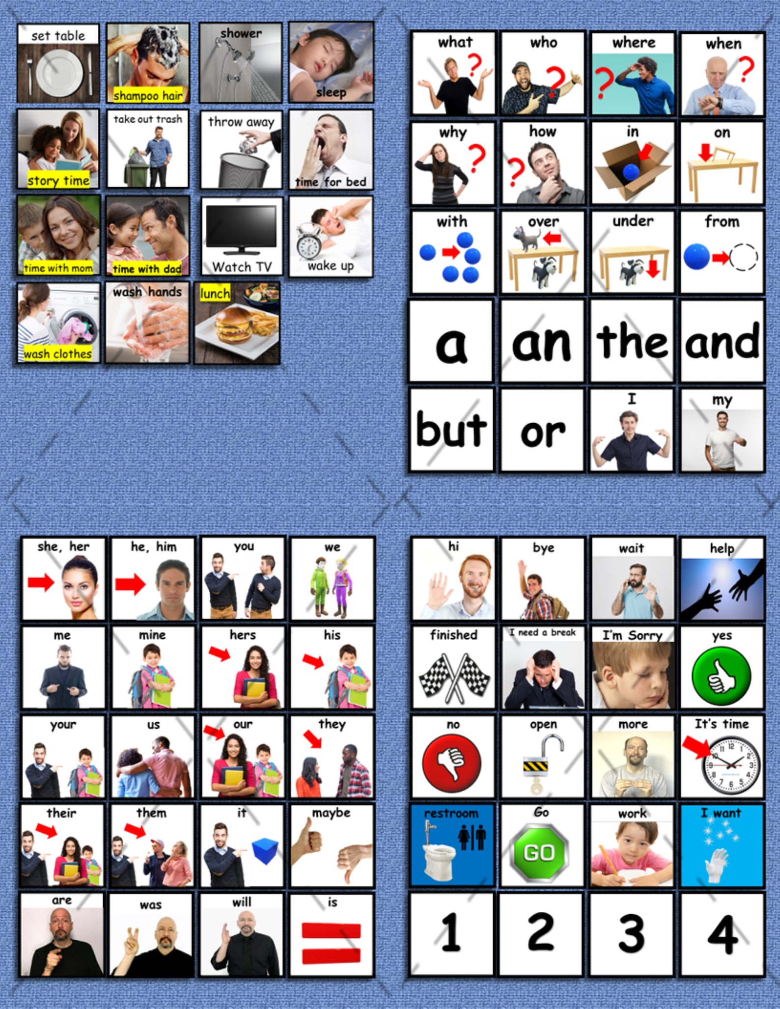 600 Visual Communication Cards for Autism Pec ABA Apraxia Real Photos ...