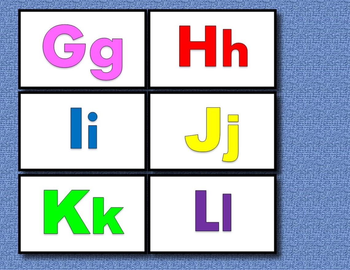 Alphabet Flashcards Upper and Lowercase Letters Kids Abc's Pre-k ...