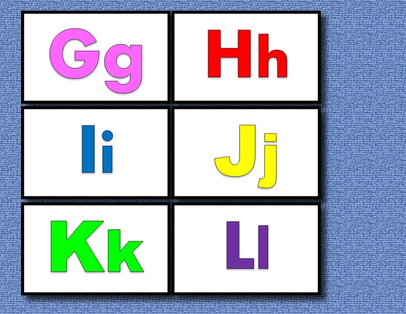 Alphabet Flashcards Upper and Lowercase Letters Kids Abc's Pre-k ...