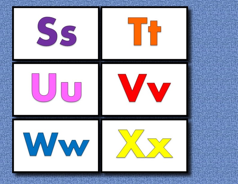 Alphabet Flashcards Upper and Lowercase Letters Kids Abc's Pre-k ...