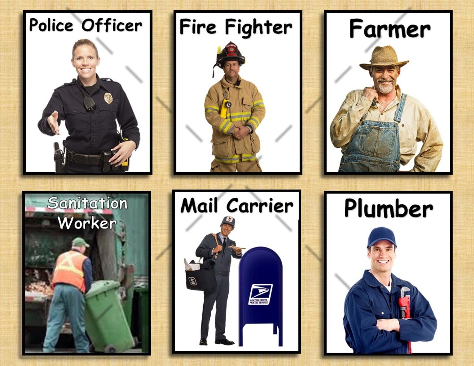 Community Helpers Flashcards Real Photos 42 Cards - Etsy