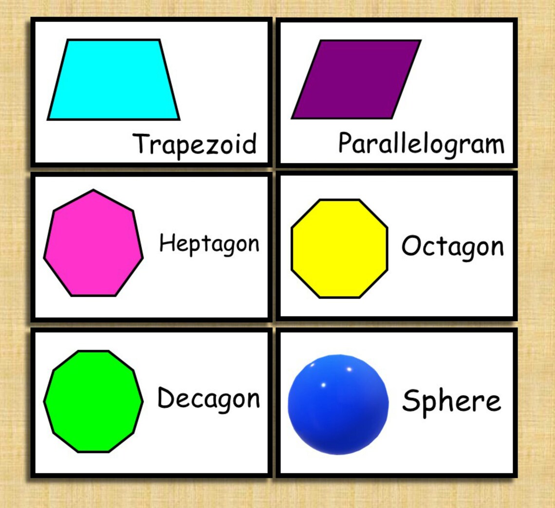 2D 3D Shapes Flashcards 1st 2nd Grade Teacher Resources Activities ...