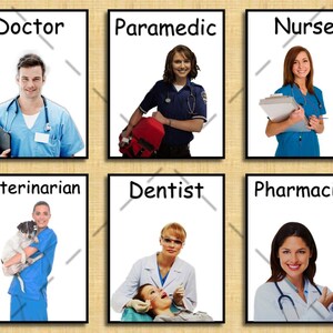 Community Helpers Flashcards Real Photos Set of 42 Pre-k Kindergarten ...