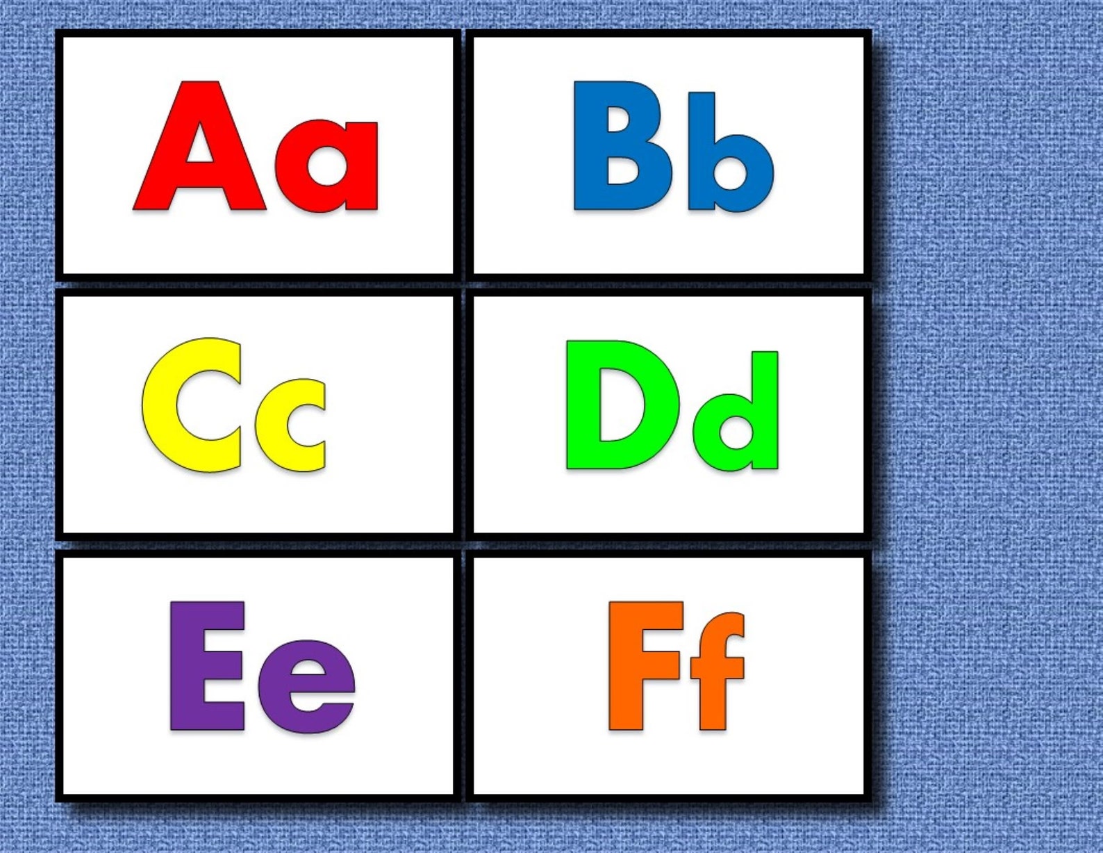 Alphabet Flashcards Upper and Lowercase Letters Kids Abc's Pre-k ...