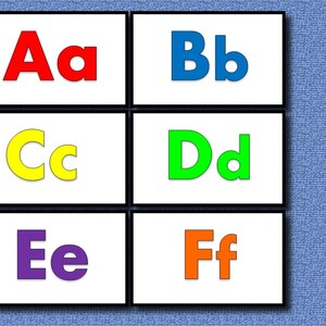 Alphabet Flashcards Upper and Lowercase Letters Kids Abc's Pre-k ...