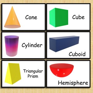 2D 3D Shapes Flashcards 1st 2nd Grade Teacher Resources Activities ...