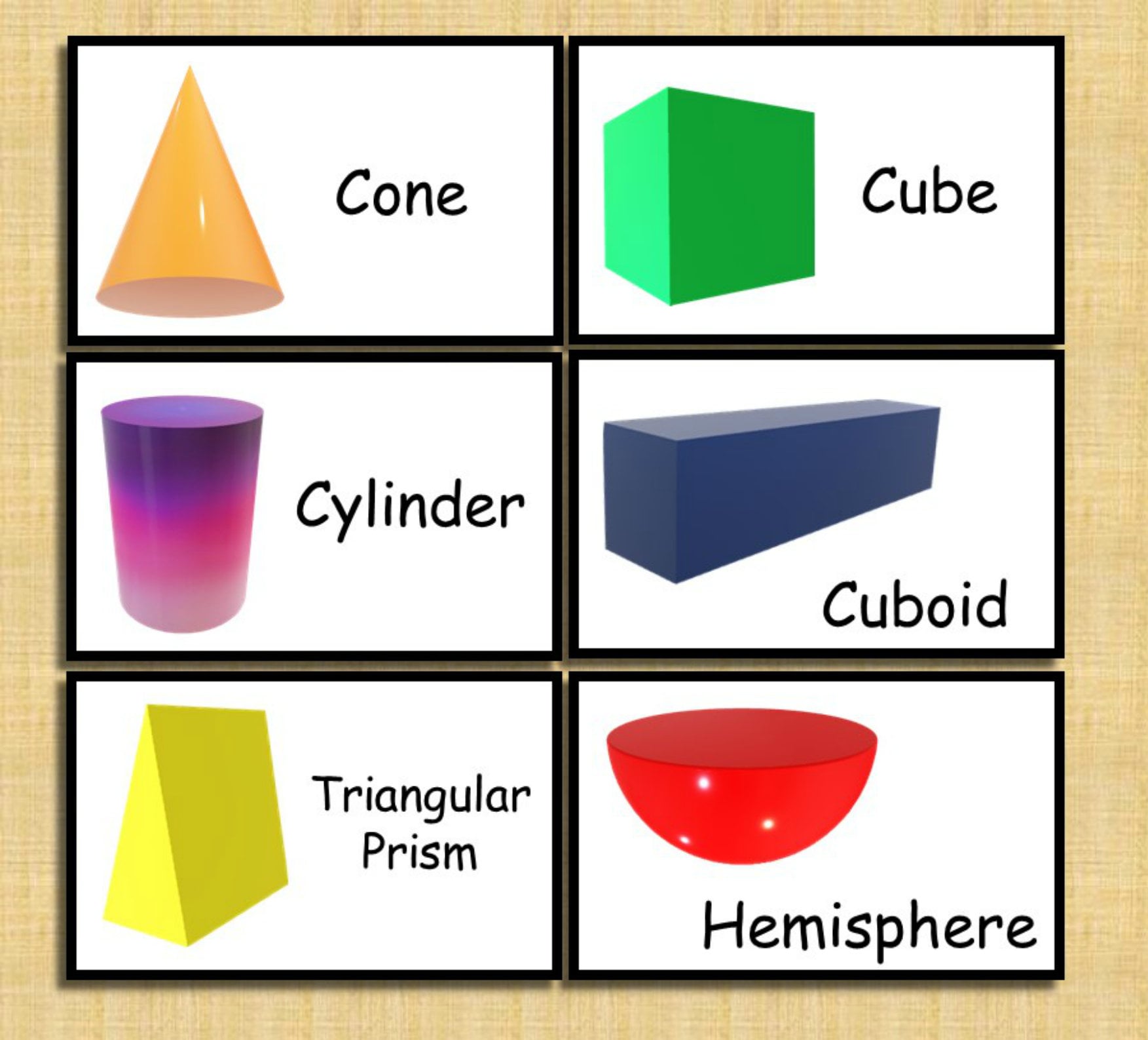 2D 3D Shapes Flashcards 1st 2nd Grade Teacher Resources Activities ...